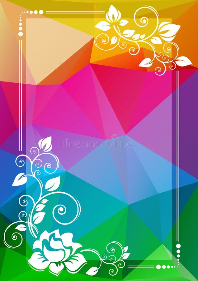 Bright floral border stock vector. Illustration of rose - 71944503