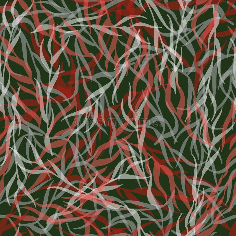 Bright Flower Seamless Pattern with Marsh Grass. Stock Vector ...