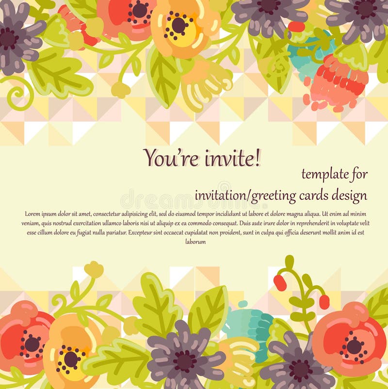 Bright Flowers Template for Design Stock Vector - Illustration of ...