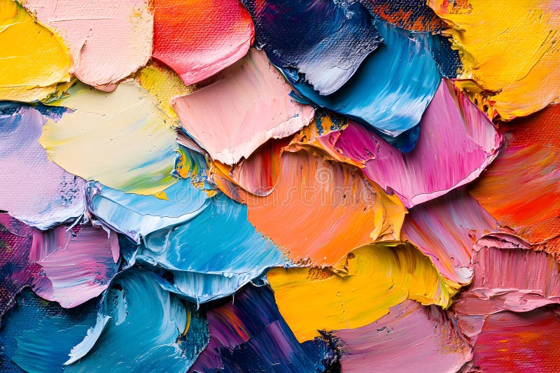 Bright, Flowing Layers of Paint Create a Dynamic Abstract Texture ...