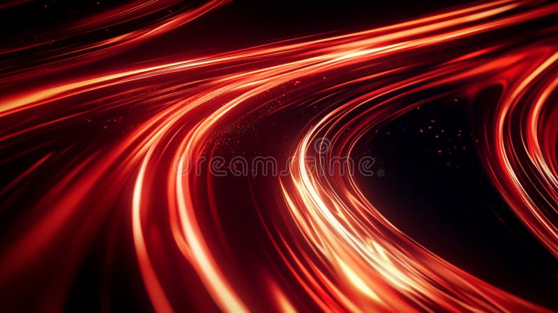 Flowing Red Light Patterns Created by Movement and Light Effects at ...