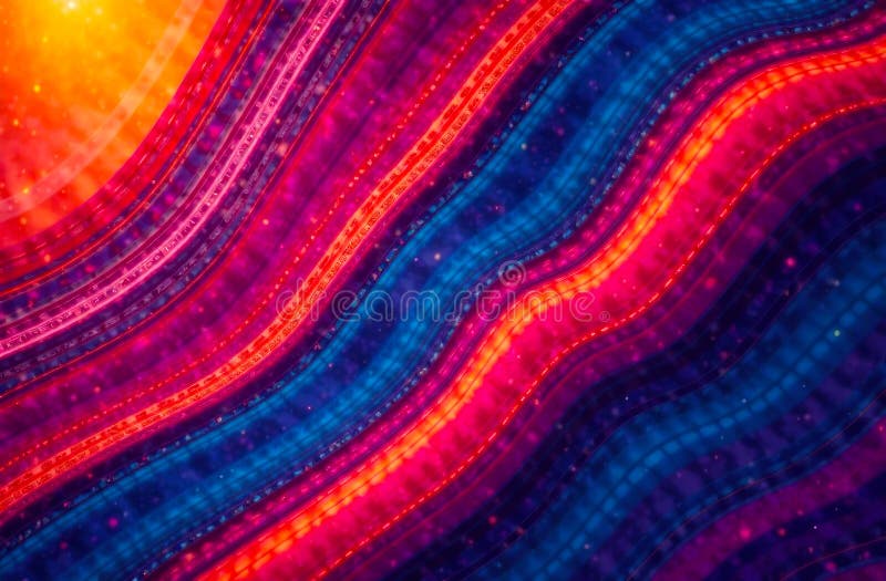 Bright, Flowing Wave Patterns in Rich Colors Create a Dynamic and ...