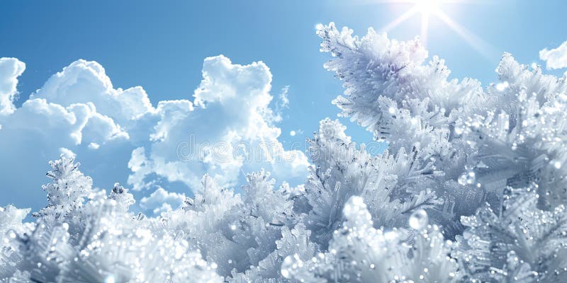 Bright Fluffy Clouds Scattered Across a Clear Blue Sky Creating a ...