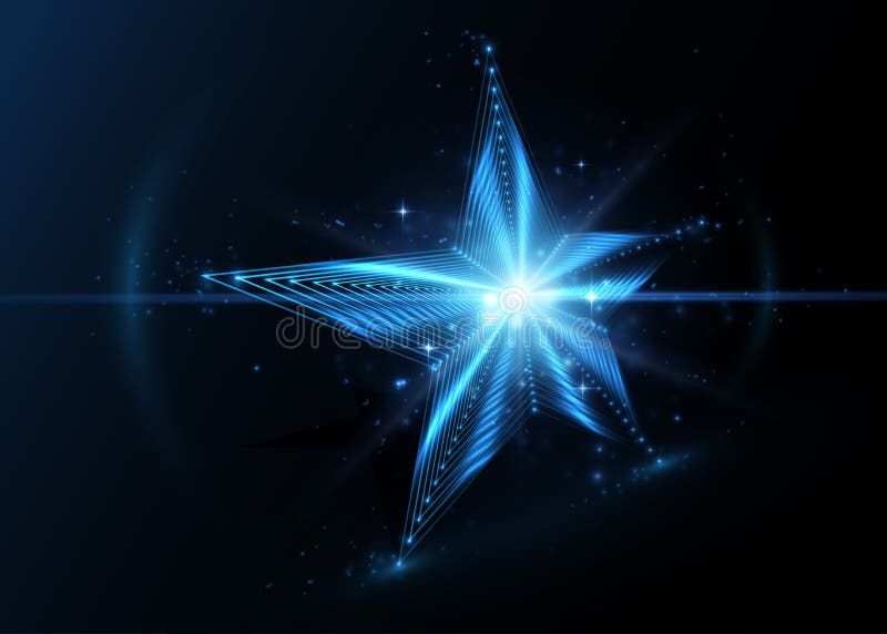 Bright Flying Star Background. Vector Illustration. Stock Vector ...