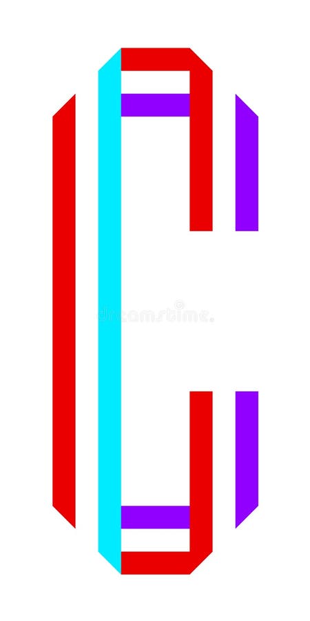 Bright Font, Alphabet Folded from Stripeds Colored Paper Stock Vector ...