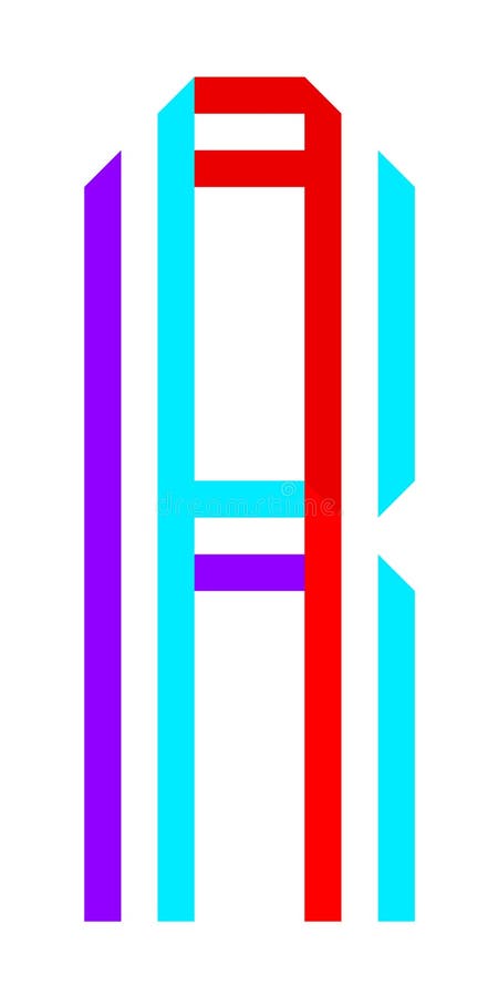 Bright Font, Alphabet Folded from Stripeds Colored Paper Stock Vector ...