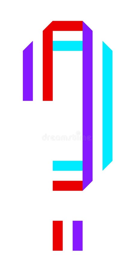Bright Font, Alphabet Folded from Stripeds Colored Paper Stock Vector ...