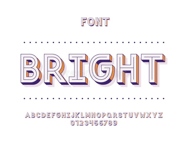 Bright Font. Vector Alphabet Stock Vector - Illustration of typeset ...