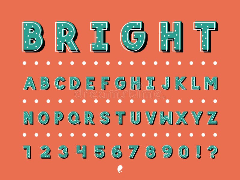 Bright Font. Vector Alphabet Stock Vector - Illustration of graphic ...