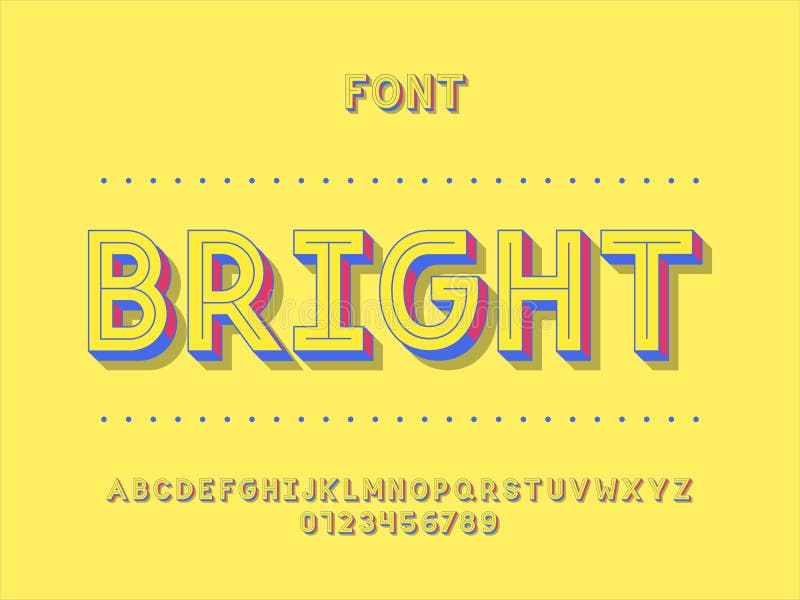 Bright Font. Vector Alphabet Letters Stock Vector - Illustration of ...