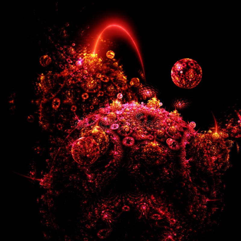 Bright fractal cells stock illustration. Illustration of cells - 82146098