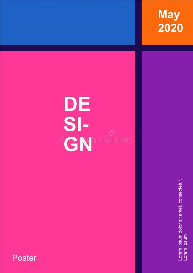 Bright Fresh Colors Abstract Pattern Background Cover Design. A4 ...