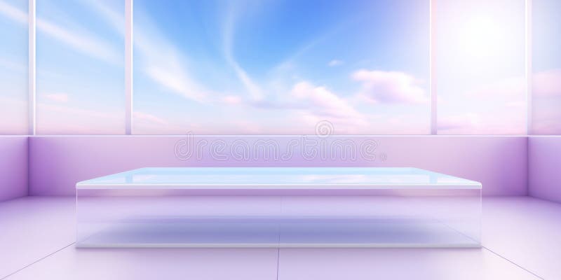 Bright Frosted Glass Effect Virtual Background AI Generated Stock ...
