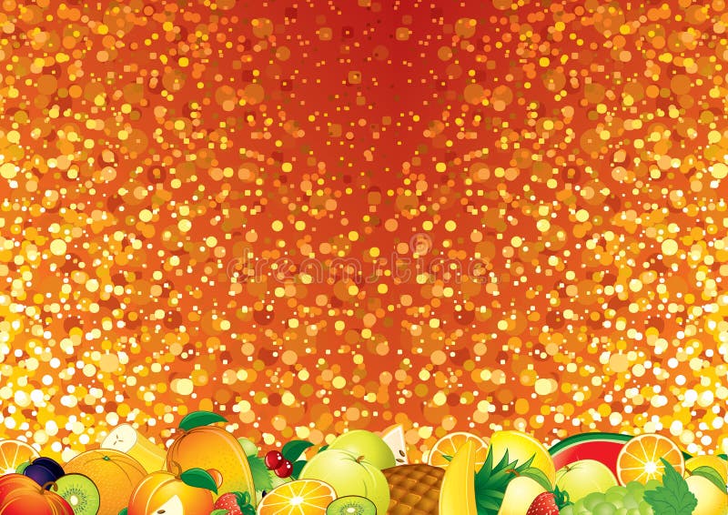 Bright Fruits Background stock vector. Illustration of element - 24633933