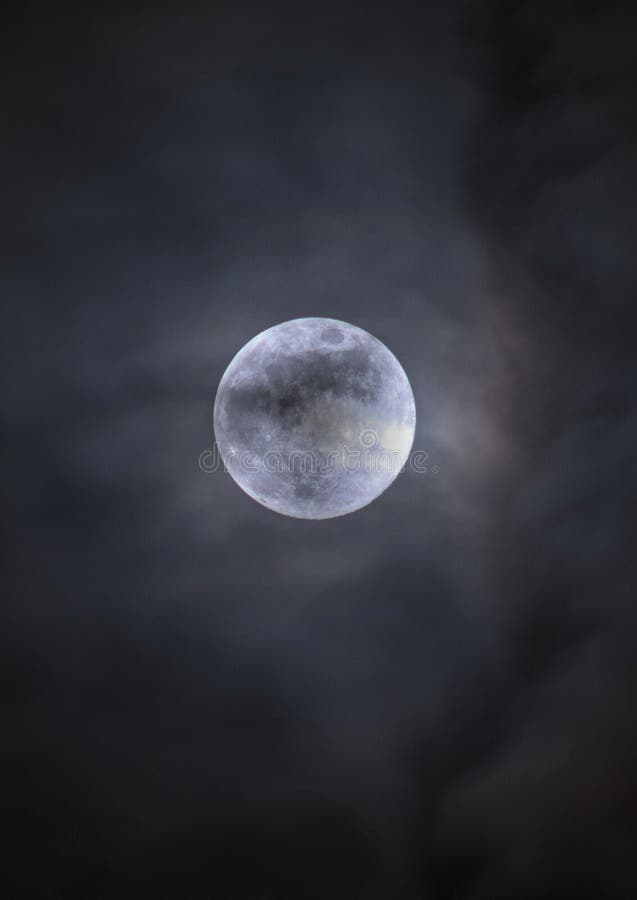 A Bright Full Moon in the Middle of a Magical Night. Stock Image ...