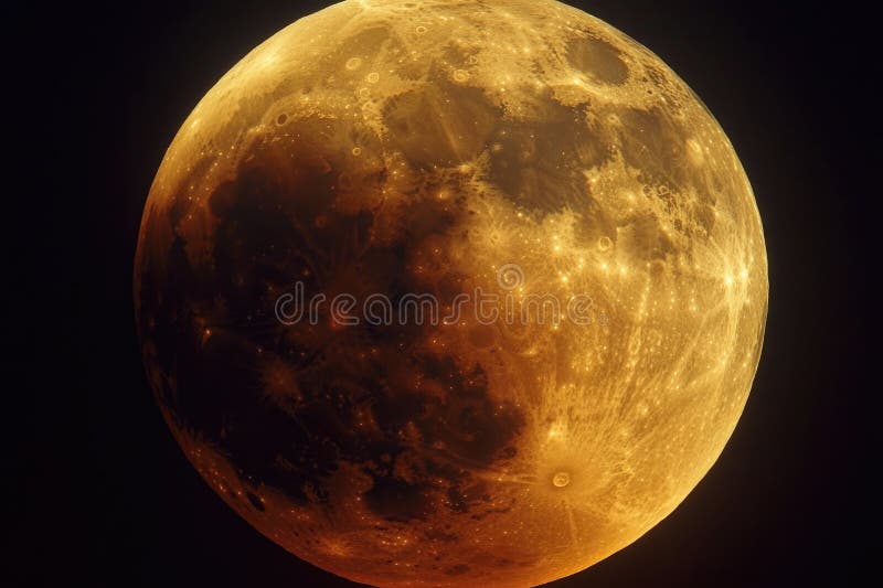 A Bright Full Moon Shining through the Dark Night Sky Stock Image ...