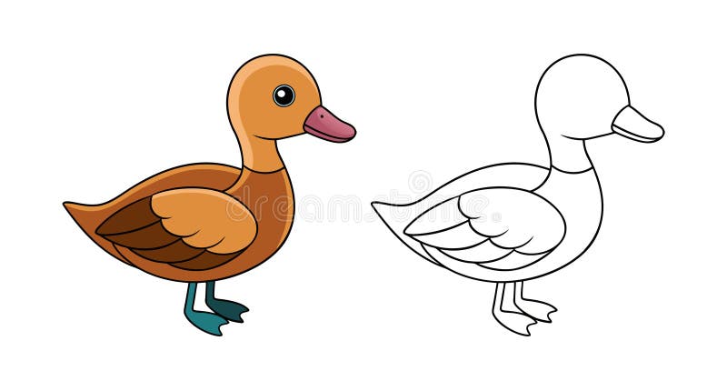 Bright Fulvous Whistling Duck Bird Artwork Stock Illustration ...