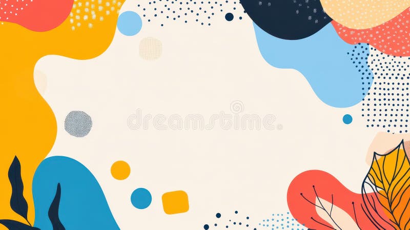 Bright and Fun Abstract Shapes Create a Modern, Playful Backdrop ...