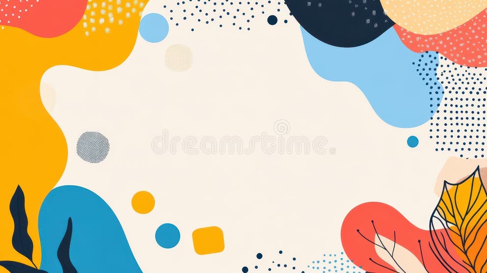 Bright and Fun Abstract Shapes Create a Modern, Playful Backdrop ...