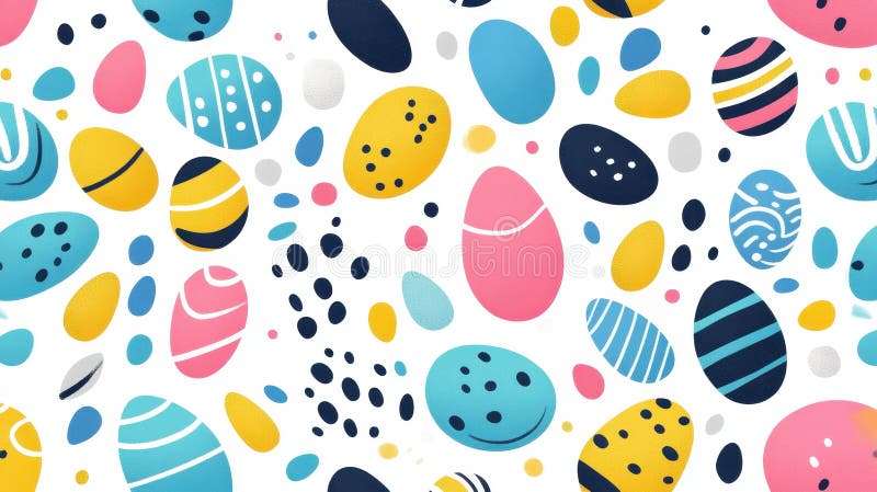 Bright and Fun Easter Pattern in D Featuring Cartoons, Textures, and ...