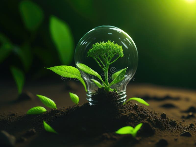 Bright Future a Light Bulb. Ai Generative Stock Illustration ...