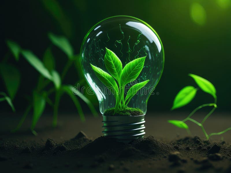 Bright Future a Light Bulb. Ai Generative Stock Illustration ...