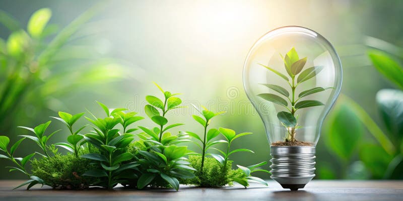 Bright Future a Light Bulb with a Growing Plant Inside, Symbolizing ...