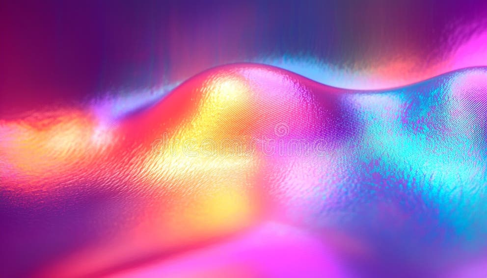 Bright Futuristic Colors in Smooth Wave Pattern Decoration Generated by ...
