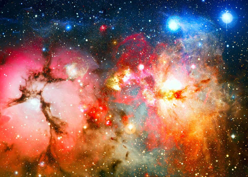 Bright Galaxy with Stars in Outer Space. Stock Image - Image of space ...