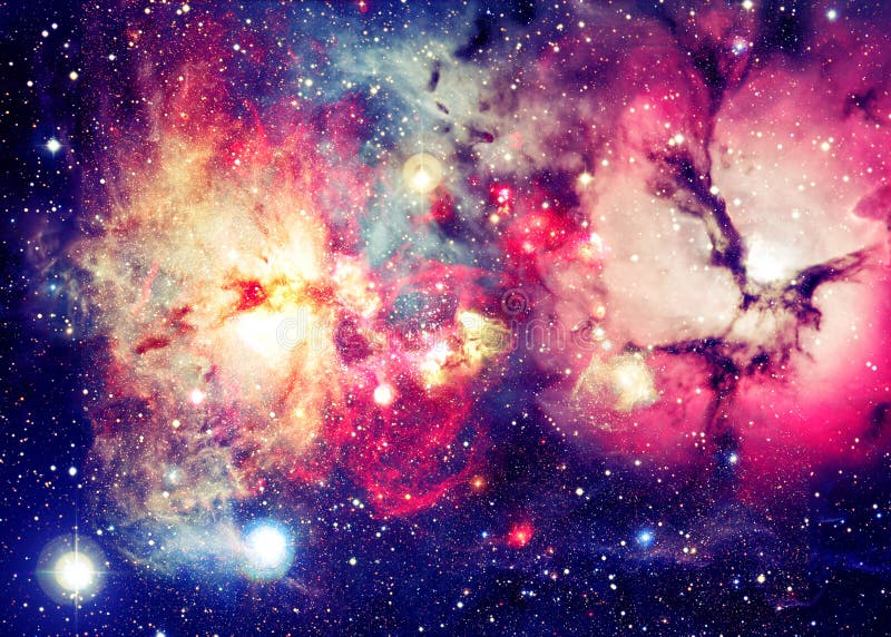Bright Galaxy with Stars in Outer Space. Stock Image - Image of space ...