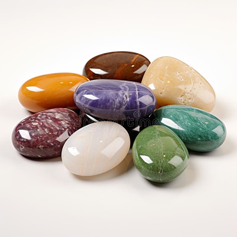 Bright Gems Isolated on a White Background Stock Illustration ...