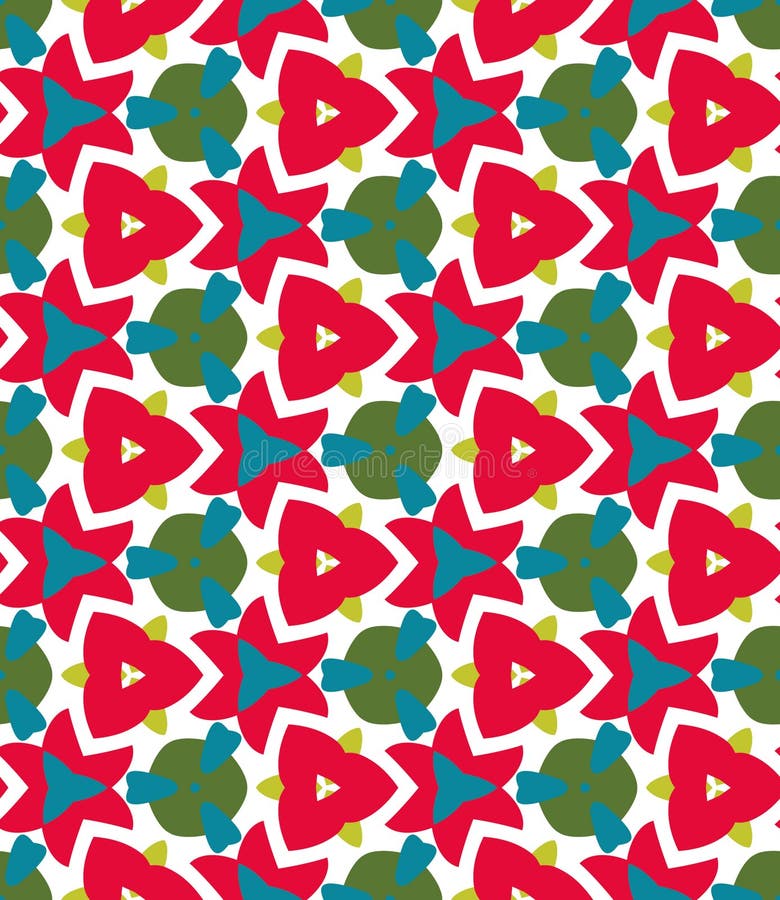 Bright Geometric Background in Traditional Tile Style. Design for ...