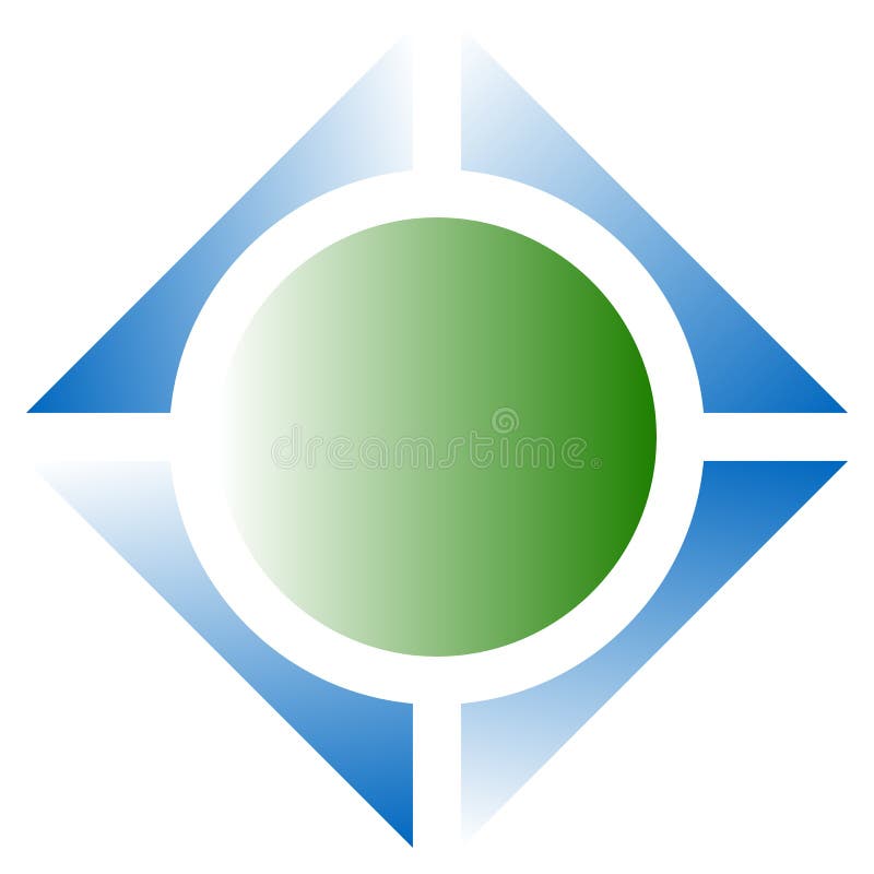 Bright Geometric Logo or Icon with Square and Circle Stock Vector ...