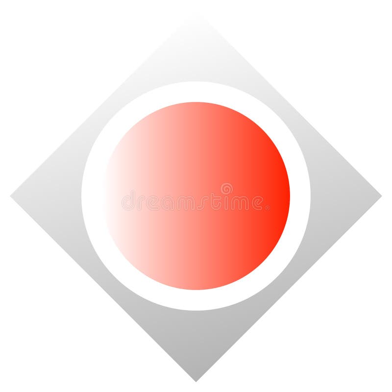 Bright Geometric Logo or Icon with Square and Circle Stock Vector ...