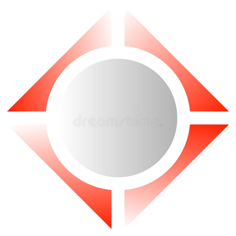 Bright Geometric Logo or Icon with Square and Circle Stock Vector ...