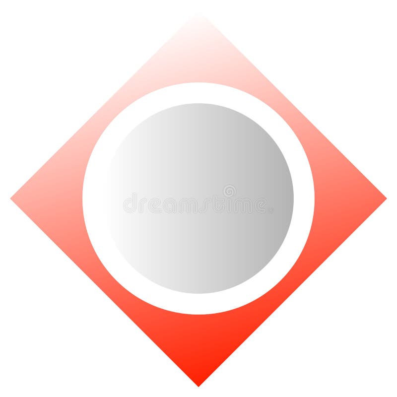 Bright Geometric Logo Or Icon With Square And Circle Stock Vector ...