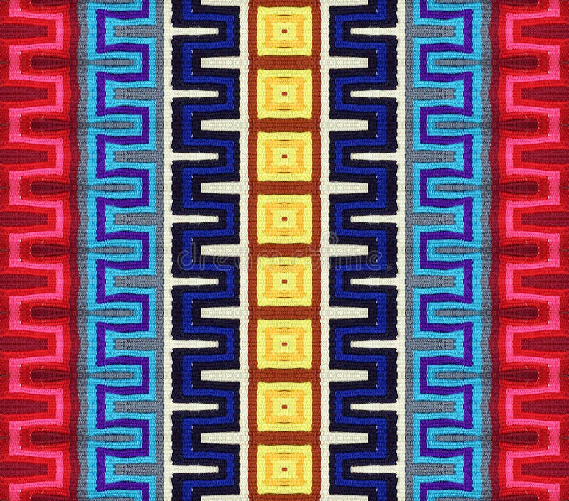 Bright Geometric Pattern on the Fabric Stock Image - Image of fabric ...