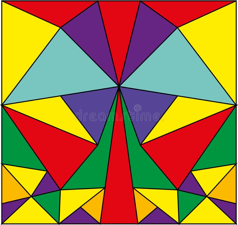 Bright geometric pattern stock illustration. Illustration of icon ...