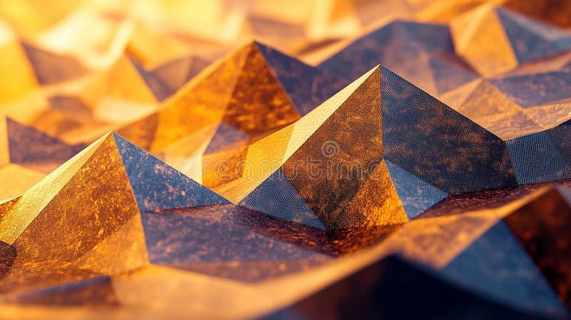 Bright Geometric Patterns Create an Abstract Landscape with Warm Tones ...