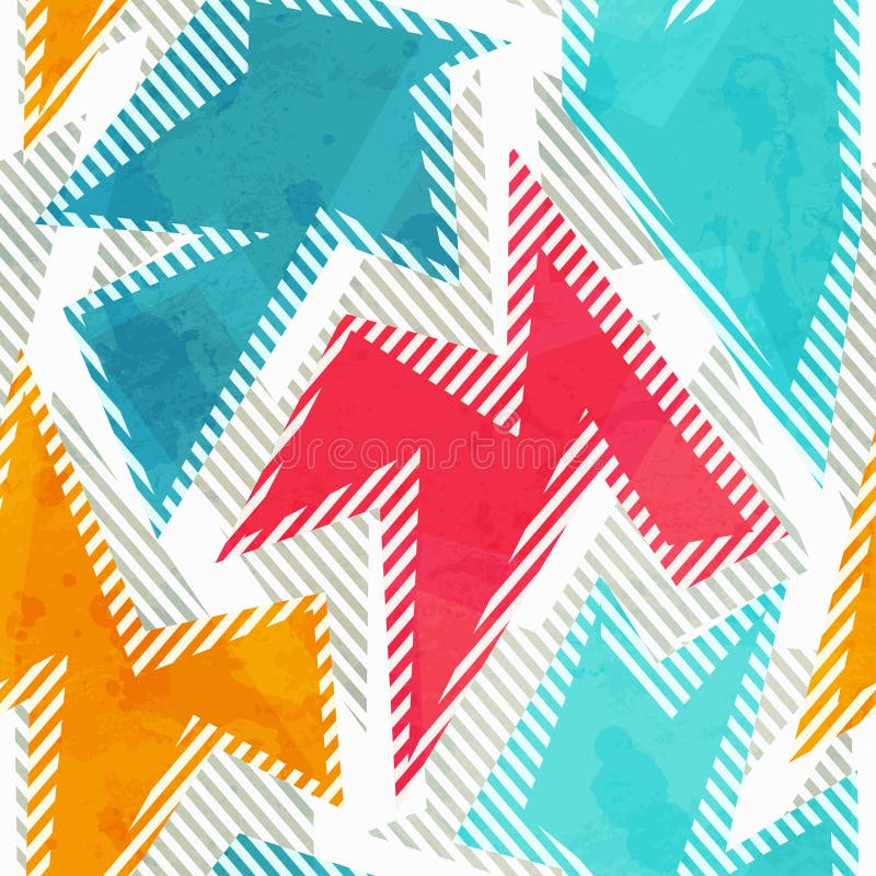 Bright Geometric Seamless Pattern Stock Vector - Illustration of ...