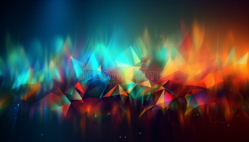 Bright Geometric Shapes Exploding in Vibrant Colors Generated by AI ...