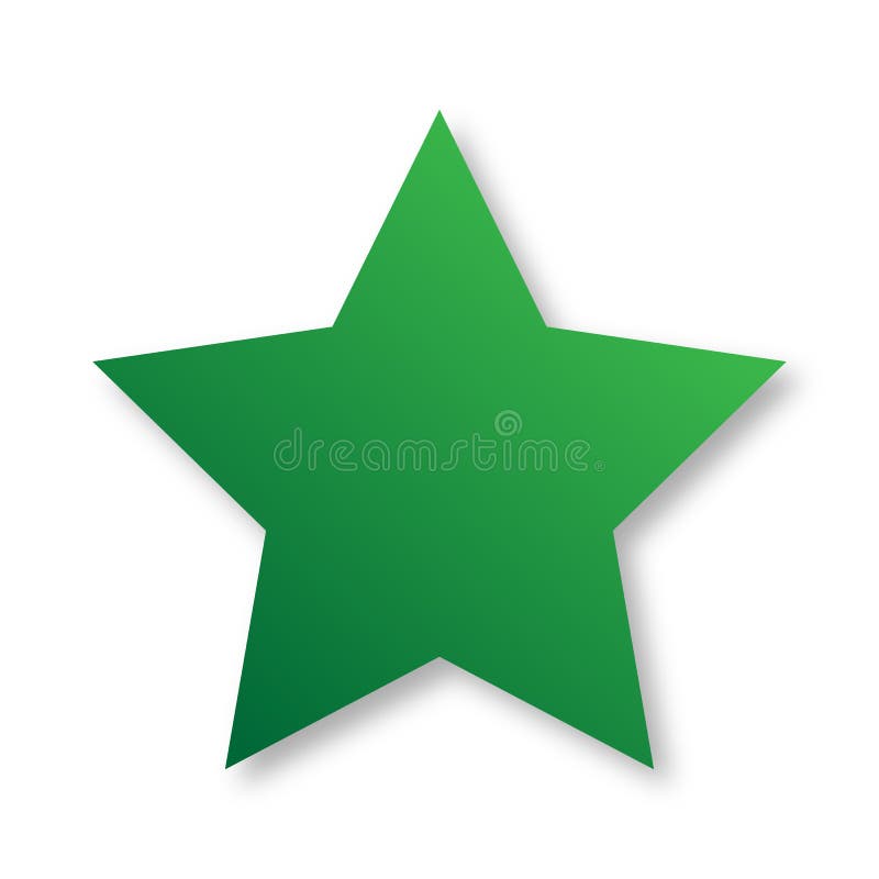 Bright Fading Green Geometric Star, Vector Illustration Stock Vector ...