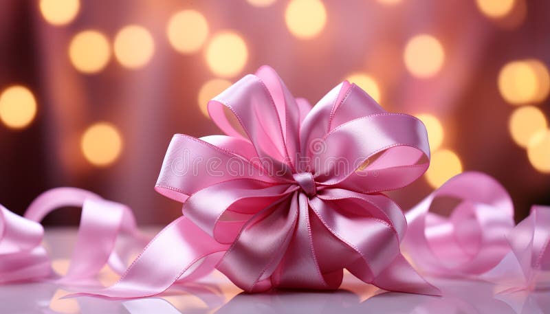 Bright Gift Box with Abstract Pink Decoration, Glowing with Love ...