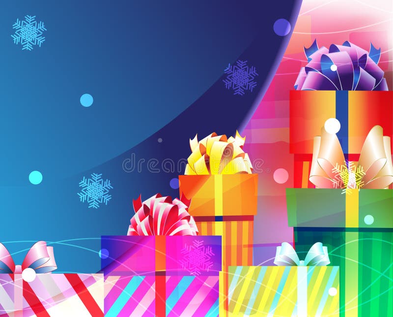 Bright Gifts with Beautiful Ribbons Stock Vector - Illustration of ...