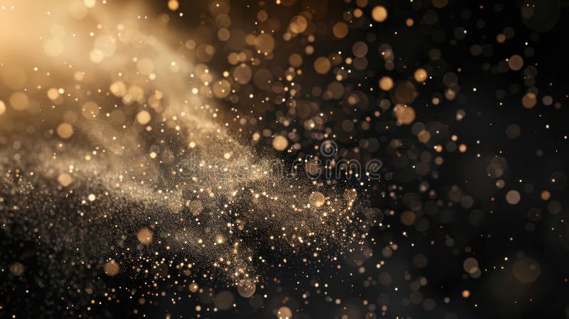 Bright Glitter Background Copy Space, Articles or Dust Floating Stock ...