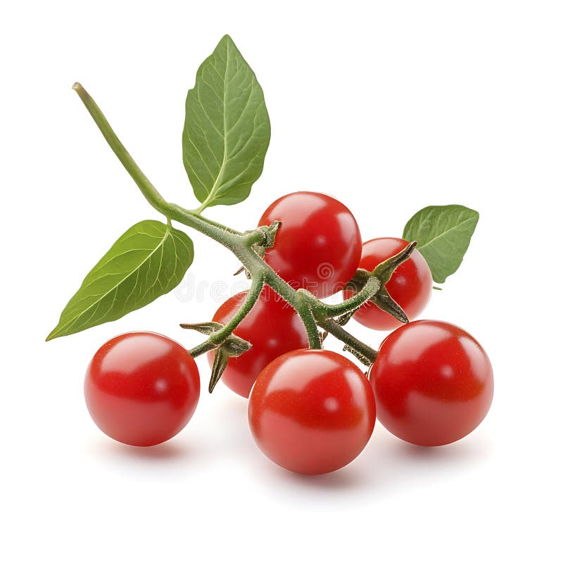 Bright and Glossy Cherry Tomatoes with Bold Red Color Stock Photo ...