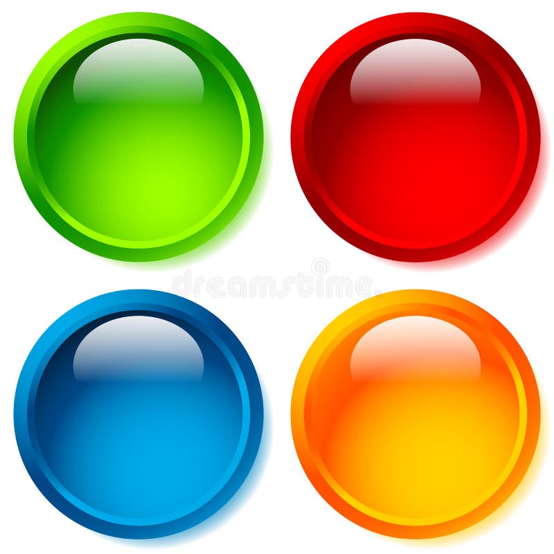 Bright and Glossy Circle Shape, Circle Background in 4 Color Stock ...