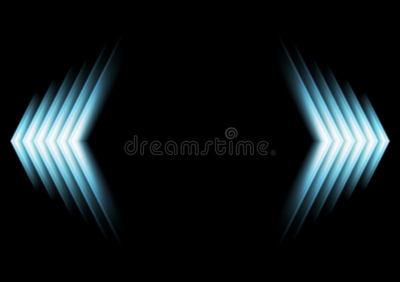 Bright glow blue arrows stock vector. Illustration of banner - 44968491
