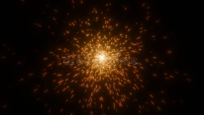 Bright Glowing Circle of Flying Sparks Particles. Fireworks Like ...
