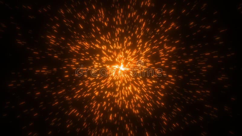 Bright Glowing Circle of Flying Sparks Particles. Fireworks Like ...